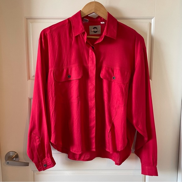 Chaus | Tops | Vintage Chaus Sport Button Down Shirt In Red Size Medium ...